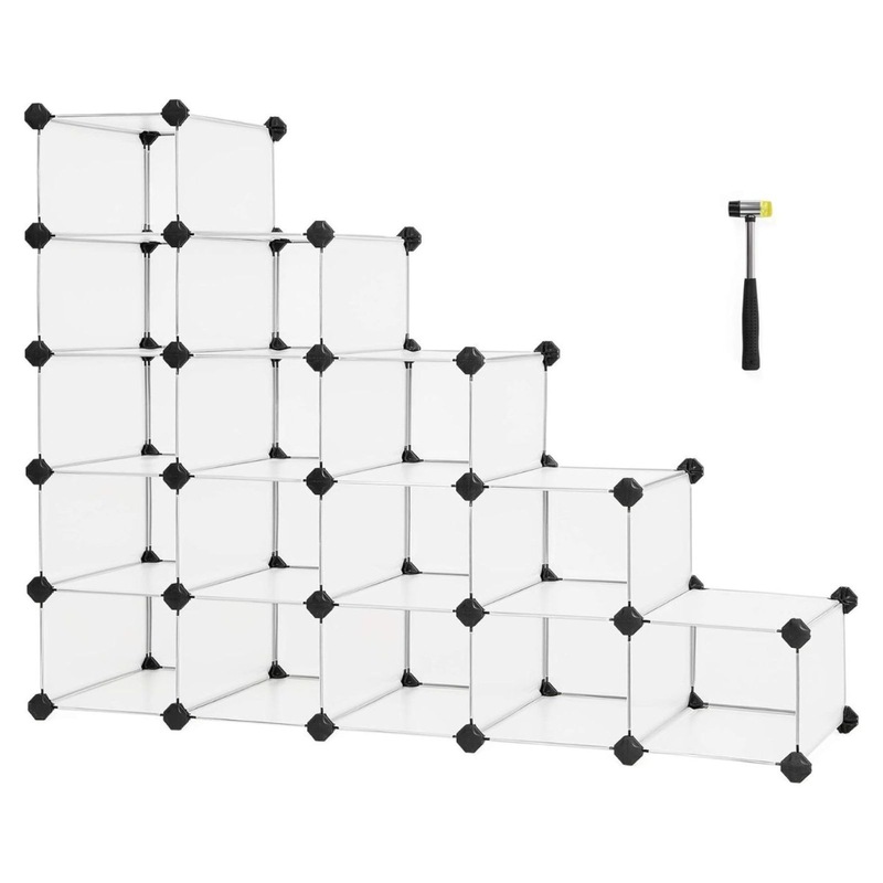 Buy SONGMICS Customizable Display Box Rack Storage 15 Slots Shoe ...