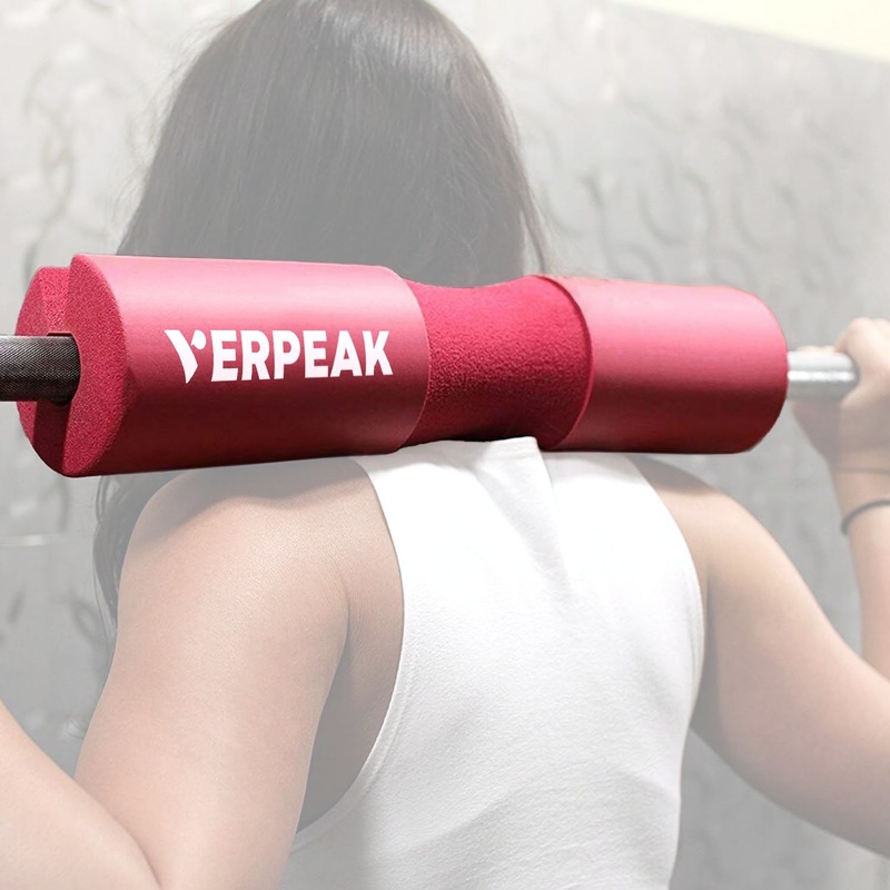 VERPEAK Barbell Squat Pad Lightweight Portable Anti-Slip Material Pink ...