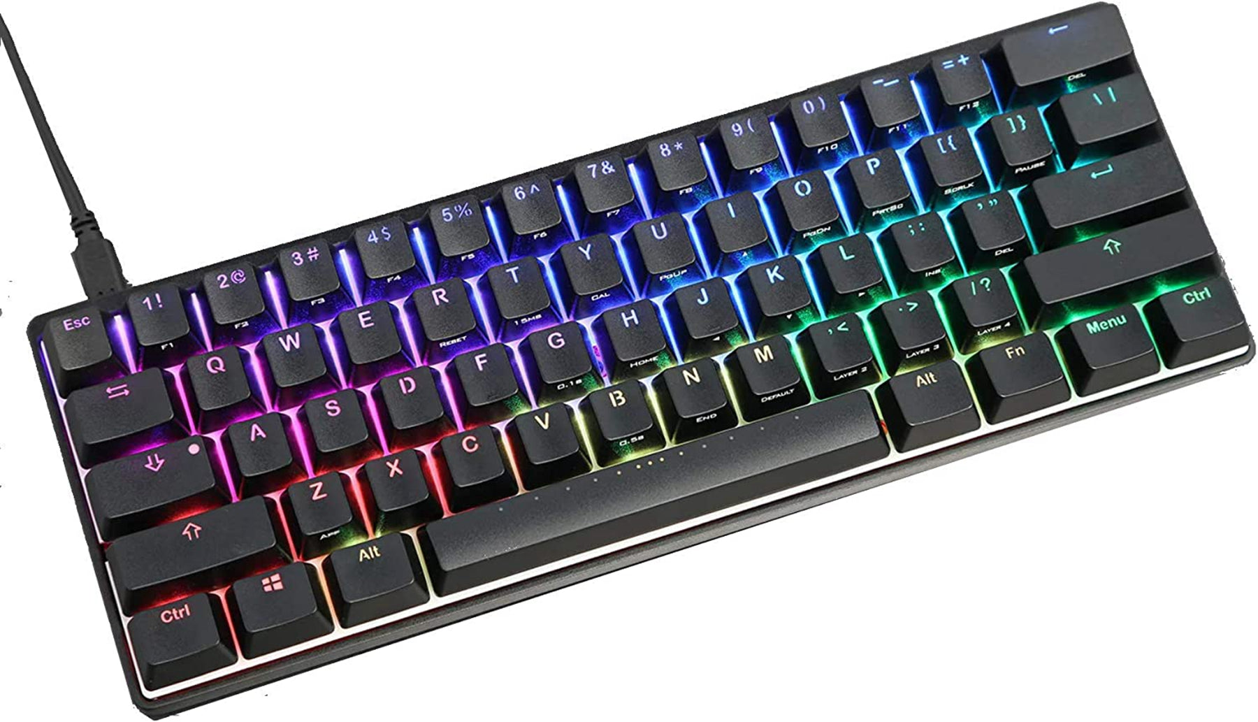 Buy Vortex Poker 3 60% RGB Backlit 61 Keys Compact Mechanical Gaming ...