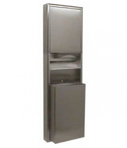 Buy Bobrick Classic B3949 Paper and Waste Bin Unit 45L Surface Mount ...