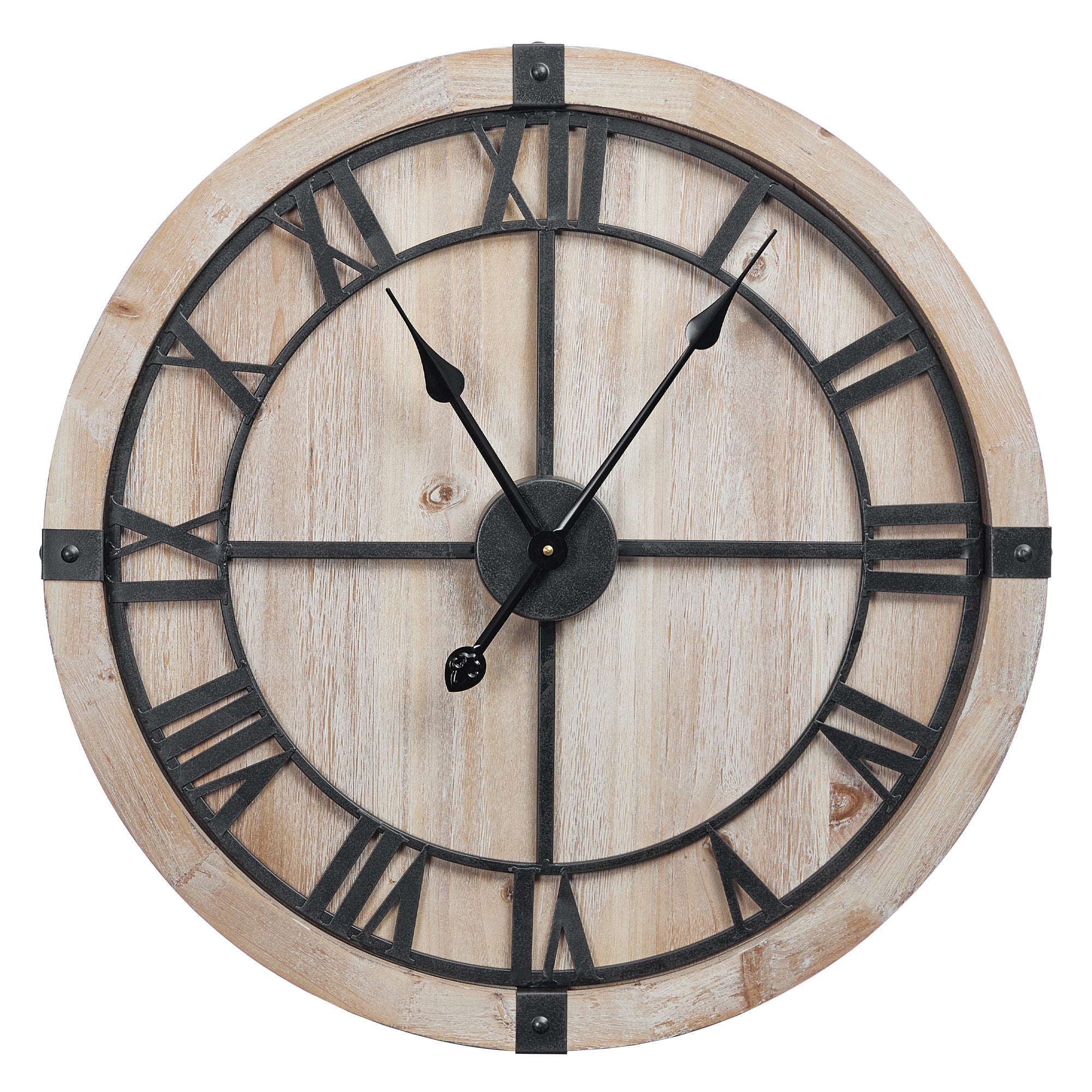 Buy Cooper & Co. Chelsea 60cm Silent Wall Clock Hamptons Style Black ...