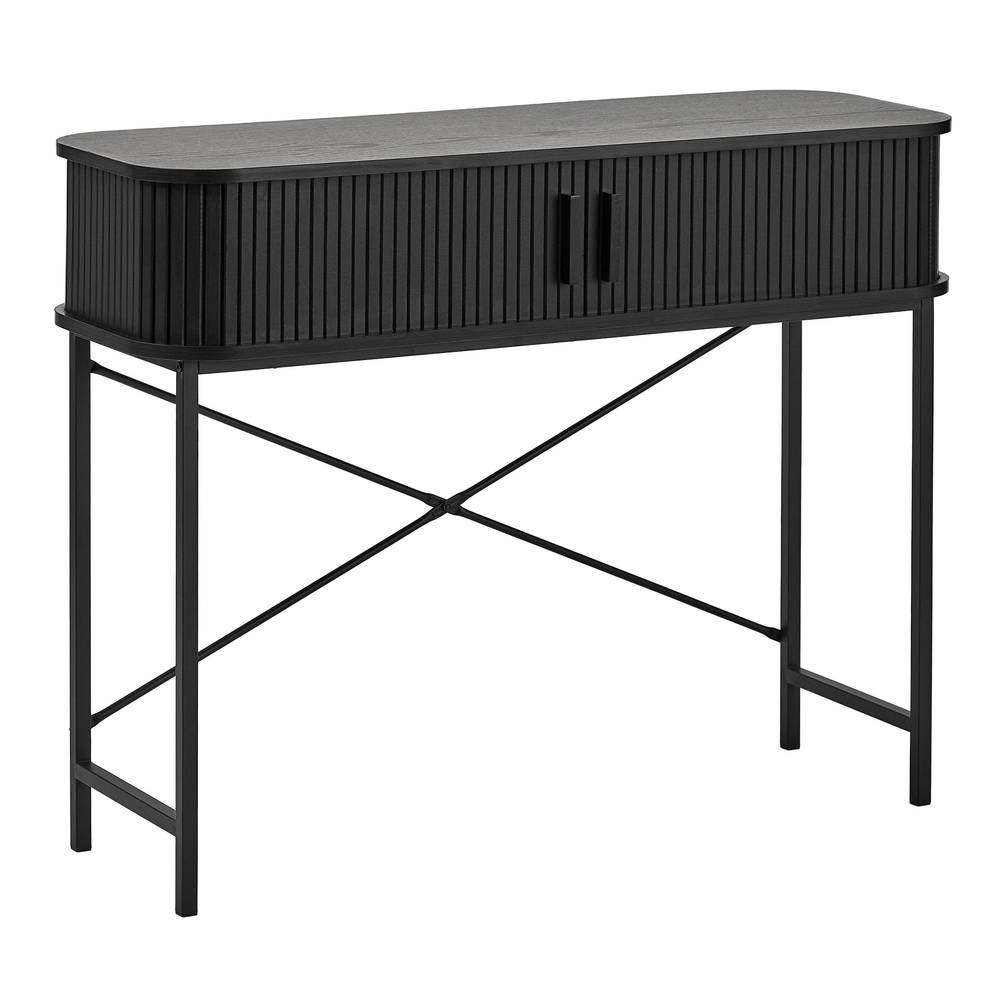 Buy Cooper & Co. Haven Sliding Door 100cm Console Table Black - MyDeal ...