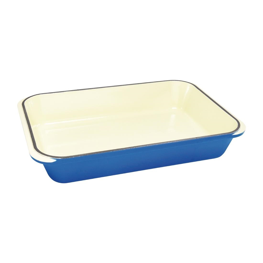 Buy Chasseur Rectangular Roasting Pan Cast Iron Sky Blue - 40x26cm ...