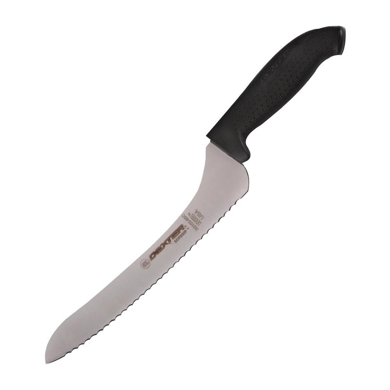 Buy Dexter SofGrip Sandwich Scalloped Offset Knife Black Handle - 23cm ...