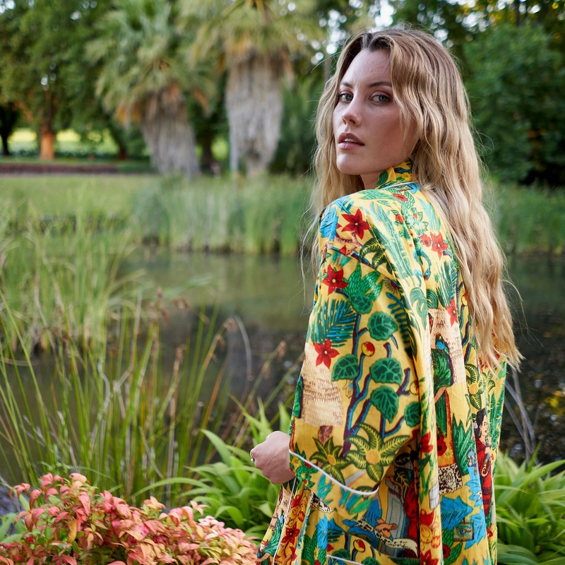 Buy Frida Kimono Cotton Kimono Bathrobe Frida Kimono Kaftan Bird