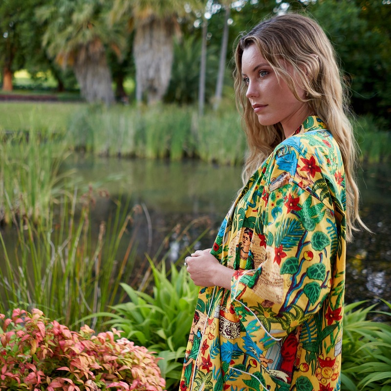 Buy Frida Kimono Cotton Kimono Bathrobe Frida Kimono Kaftan Bird