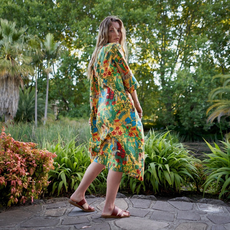 Buy Frida Kimono Cotton Kimono Bathrobe Frida Kimono Kaftan Bird