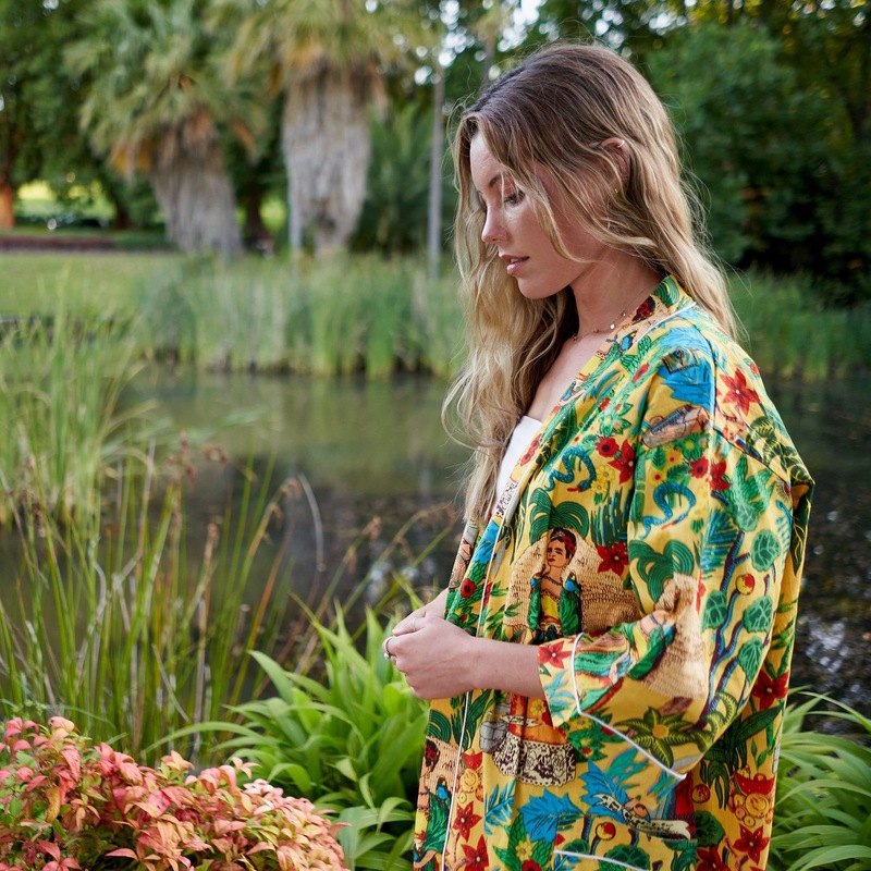 Buy Frida Kimono Cotton Kimono Bathrobe Frida Kimono Kaftan Bird