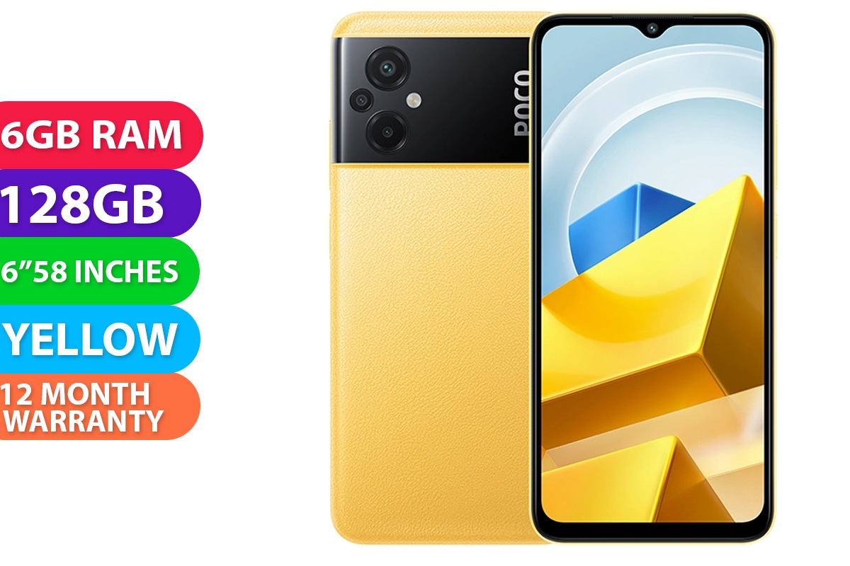 Buy Xiaomi Poco M5 Dual SIM (6GB RAM, 128GB, Yellow) - BRAND NEW ...
