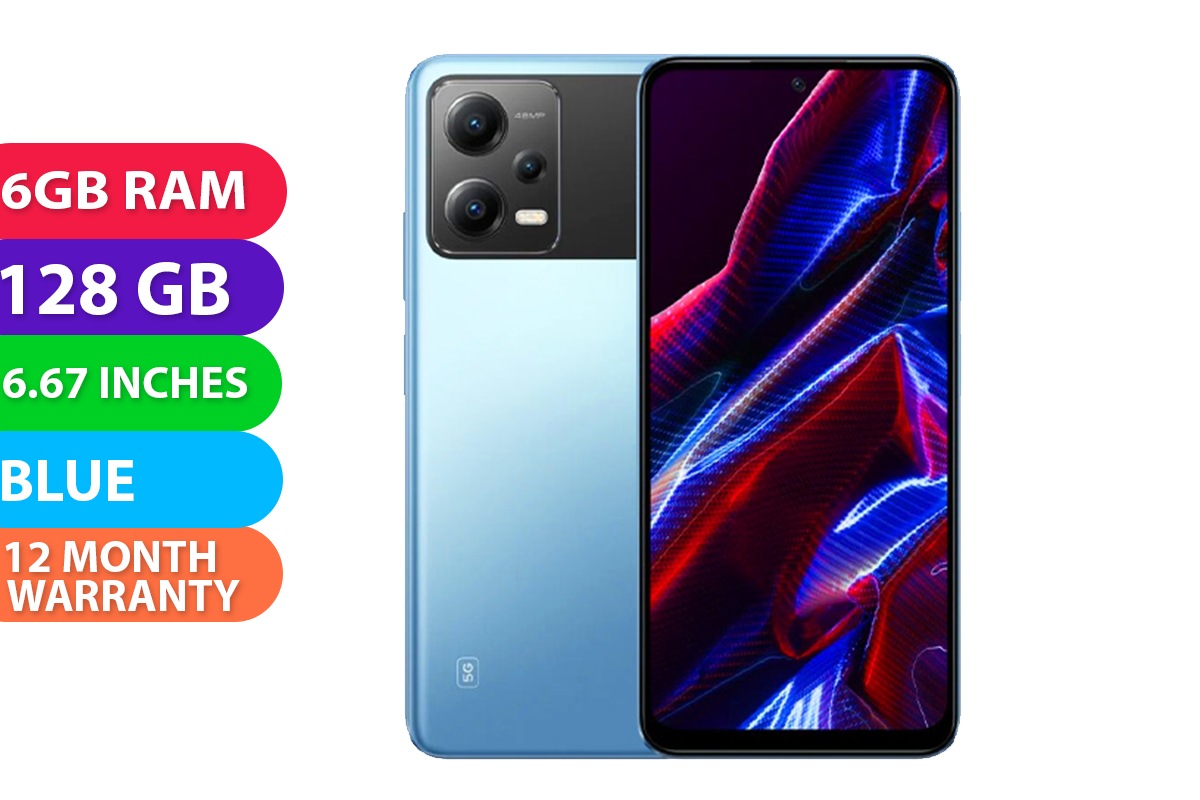 Buy Xiaomi Poco X5 Dual SIM 5G (6GB RAM, 128GB, Blue) - BRAND NEW ...
