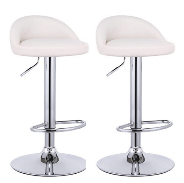Buy 2 x Varossa PU Leather Bar Stools (White - Set of 2) - MyDeal Australia