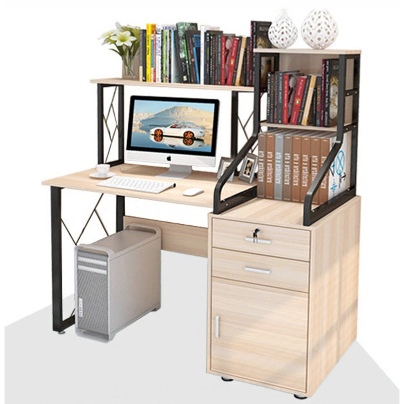 Buy Everest Large Multi-function Computer Desk Workstation with Shelves ...