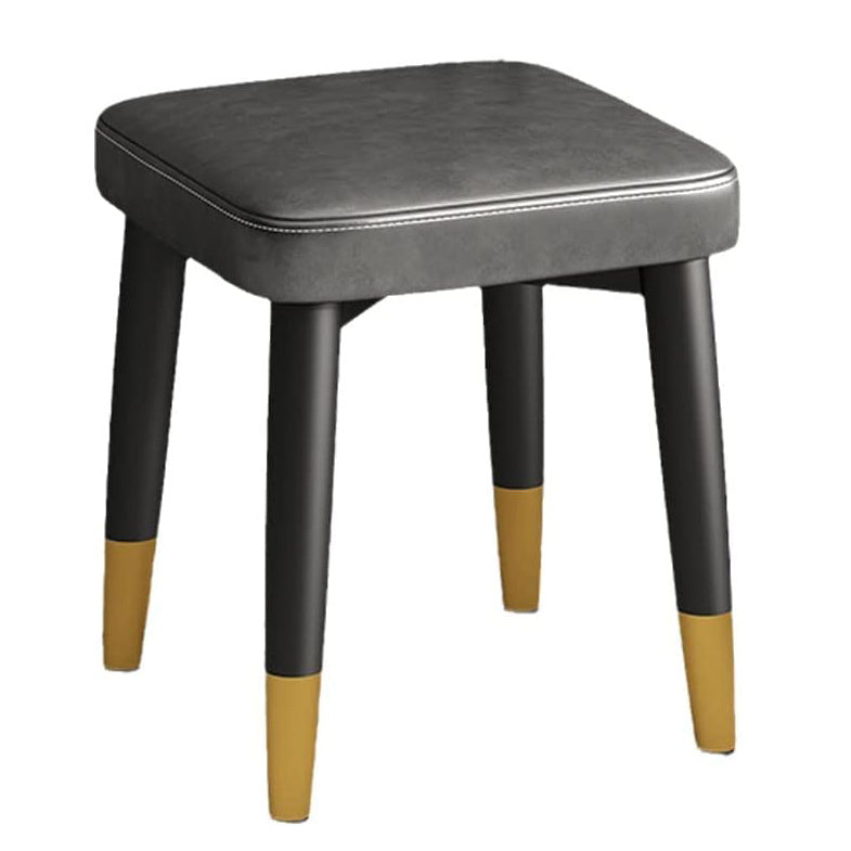 Buy Minimalist Faux Leather Dining Table Stool Padded Dressing Stool ...