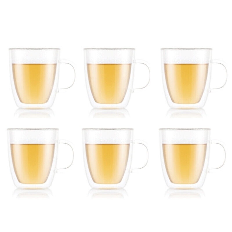 Buy Bodum Bistro Double Wall 450ml Mug 6 Piece Set - MyDeal Australia