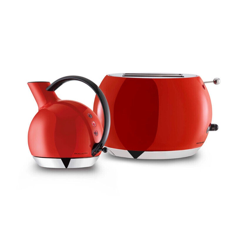 Buy Bugatti Italy Romeo Toaster and Giulietta Kettle Set - Red - MyDeal ...