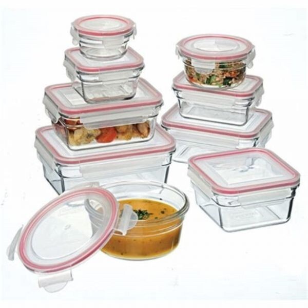 Buy Glasslock 9 Piece Tempered Glass Oven Safe Container Set - 28060 ...