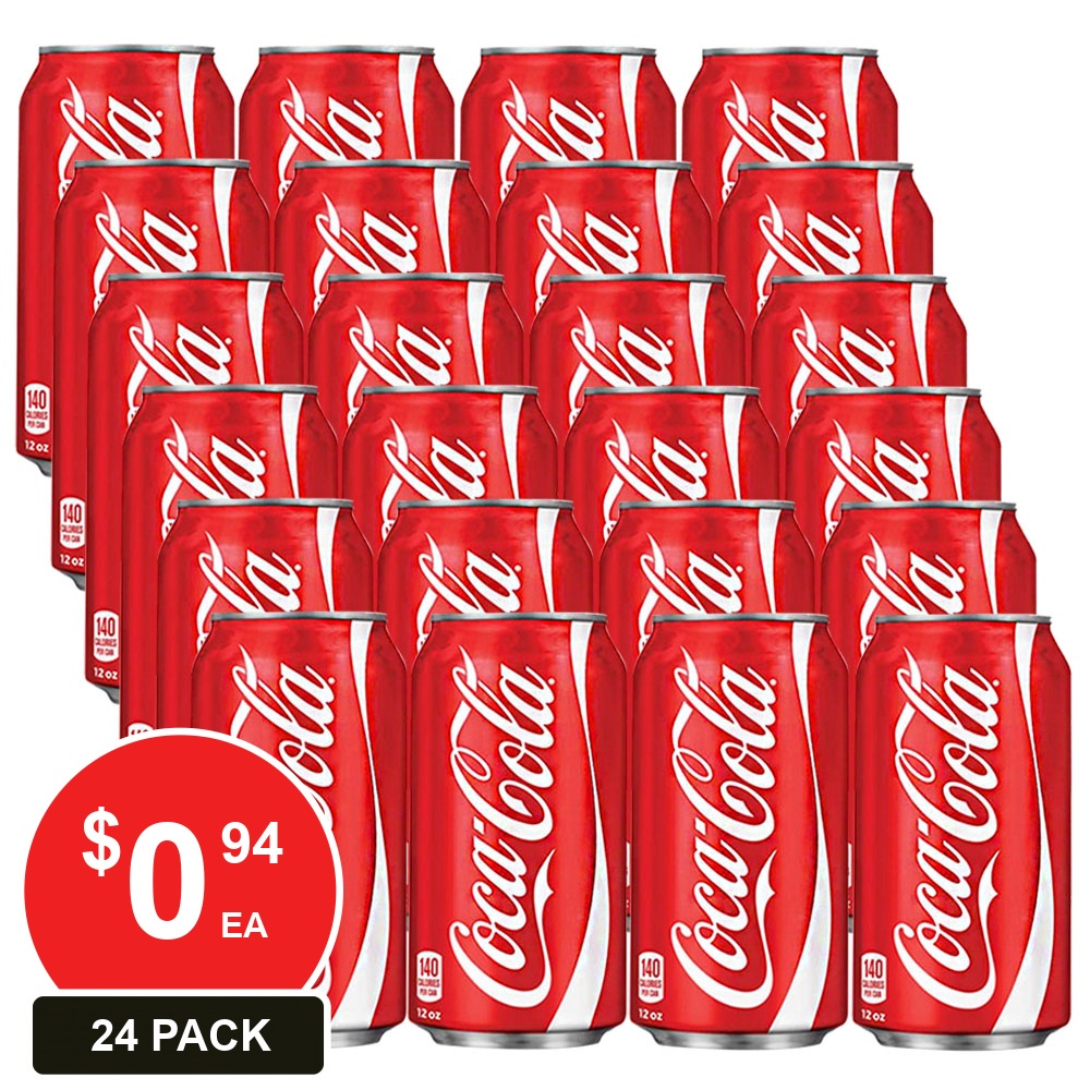 Buy COCA COLA 375ML COKE CANS 24 PACK - MyDeal Australia