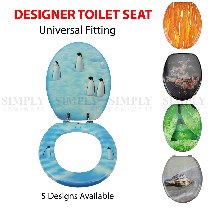 Buy Toilet Seat and Cover Lid Designer Hard Bathroom Covers WC Bath ...