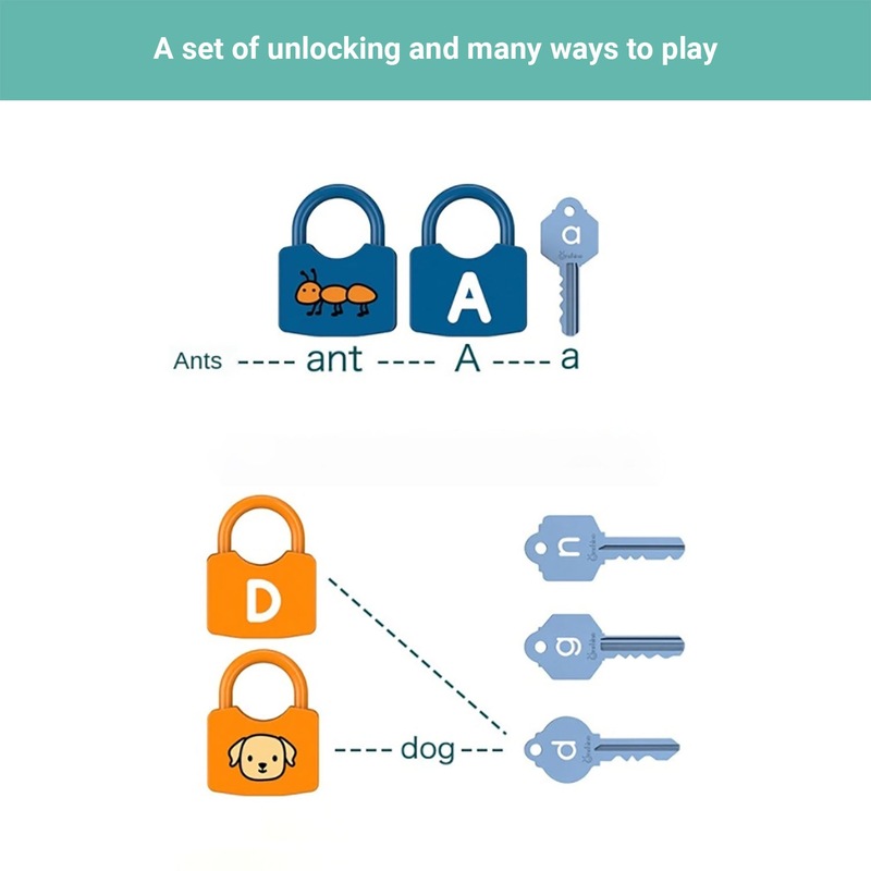 Buy Truboo Kids Learning Locks Toy ABC Alphabet Numbers Educational ...