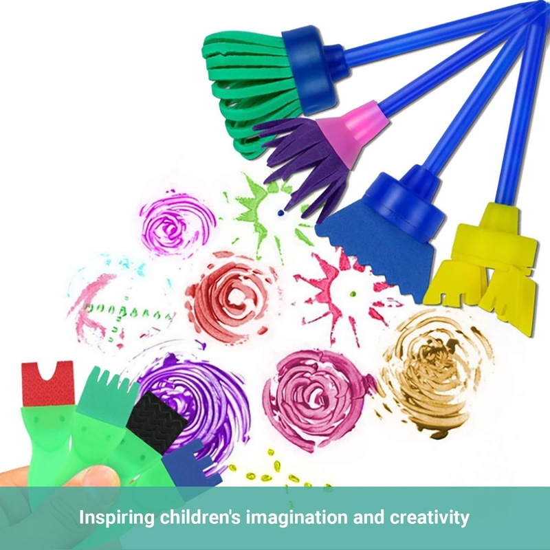 Buy Truboo Kids Painting Brush Set Sponge Toy Children Toddler DIY Tool ...