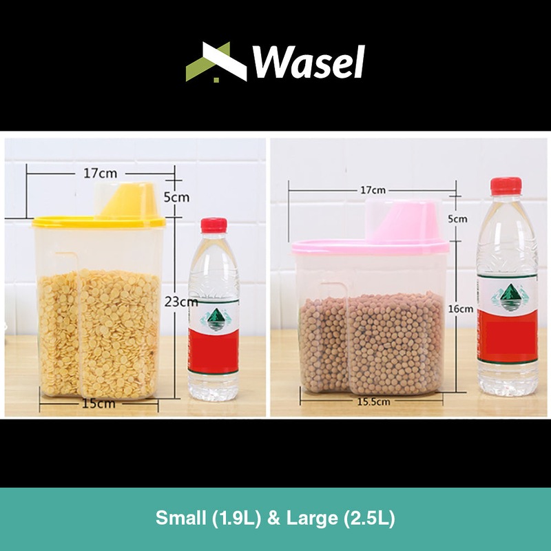 Buy Wasel Plastic Dried Food Storage Containers Lids Box Jars Airtight ...