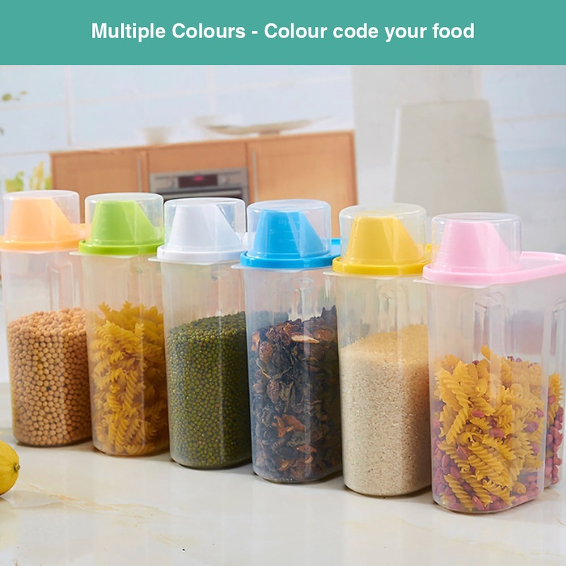 Buy Wasel Plastic Dried Food Storage Containers Lids Box Jars Airtight ...