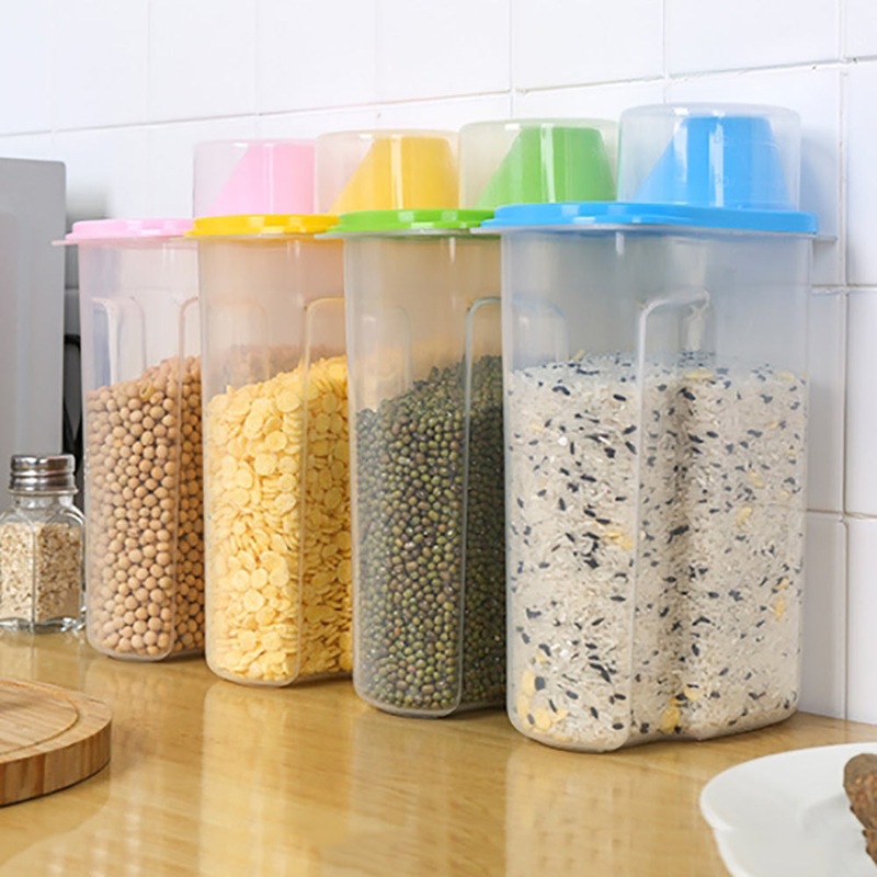 Buy Wasel Plastic Dried Food Storage Containers Lids Box Jars Airtight ...