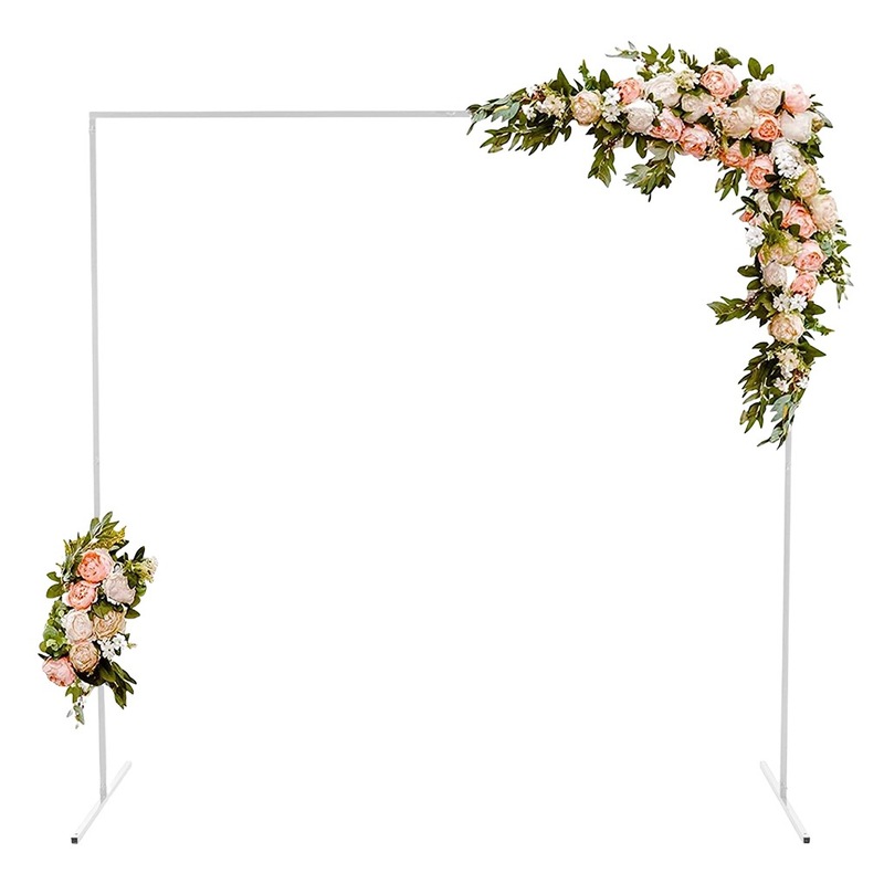 Buy SpringUp 2x2M White Metal Square Wedding Arch Backdrop Flower Stand ...