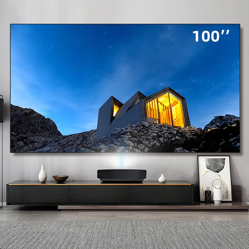 Buy Ople Black Grid Projector Screen- Ambient Light Rejecting Hard ...