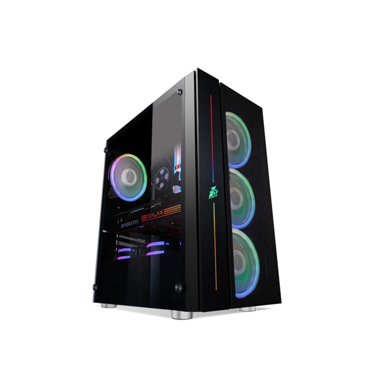 Buy 1st Player Black Sir B7 ATX PC Gaming Case w/ 4x M2 RGB Cooling ...