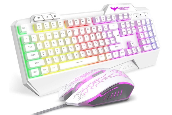 Buy Havit LED Backlit Keyboard & Mouse Combo - White - MyDeal Australia