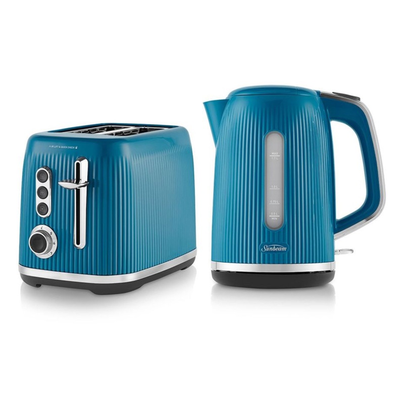 Buy Sunbeam Brightside Kettle & Toaster Pack Blue PUP1000BL - MyDeal