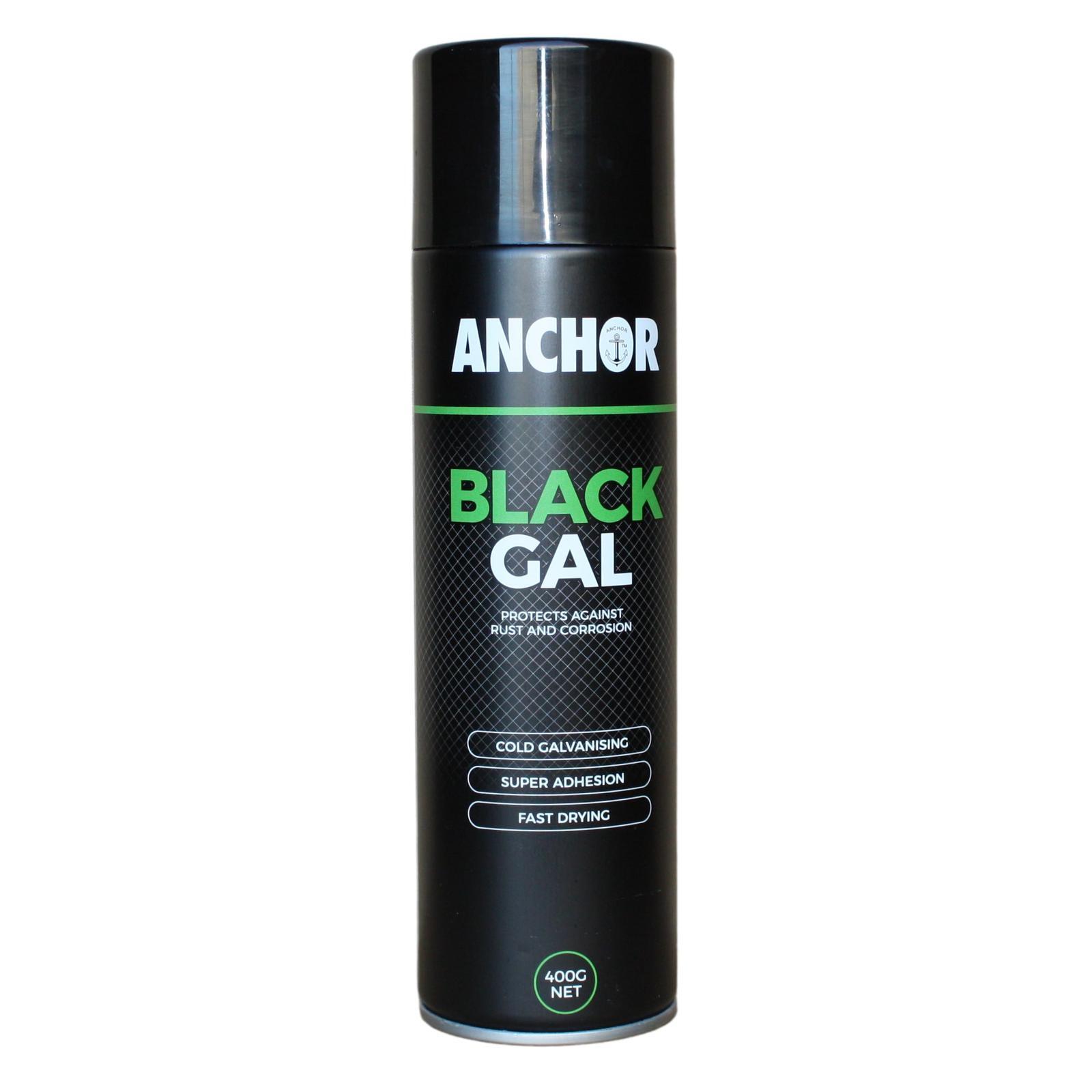 Buy Anchor 400g Black Cold Gal Galvanising Spray Paint - MyDeal Australia