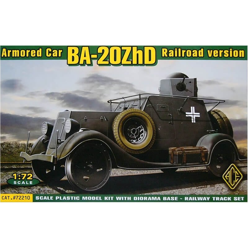 Buy Ace Model 1/72 Soviet WW2 Armored Car BA-20ZhD Railroad Version Kit ...