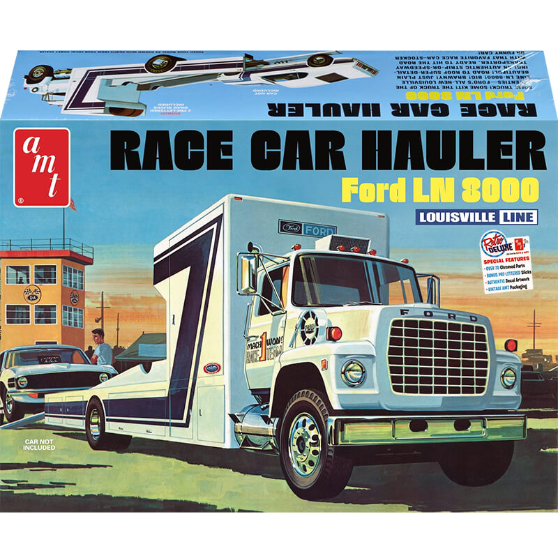 Buy AMT 1/25 Ford LN 8000 Race Car Hauler Louisville Line Truck Kit ...