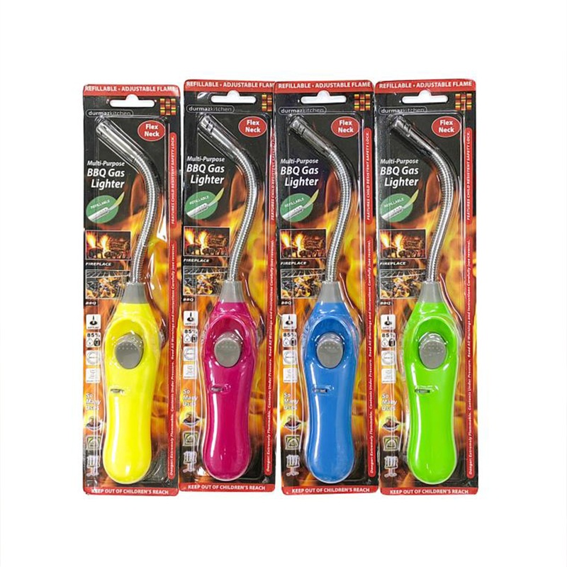 Buy 10 x Flexible Neck Gas Ignition Lighter BBQ Kitchen Refillable ...