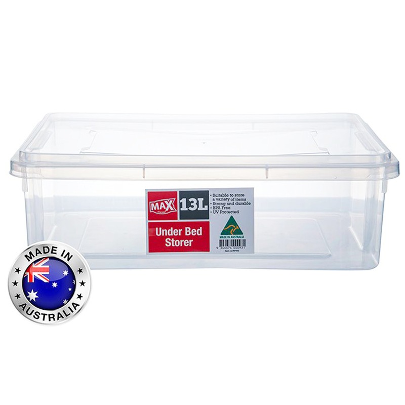 Buy 12 x 13L Clear Plastic Storage Container Under Bed Tub Boxes ...