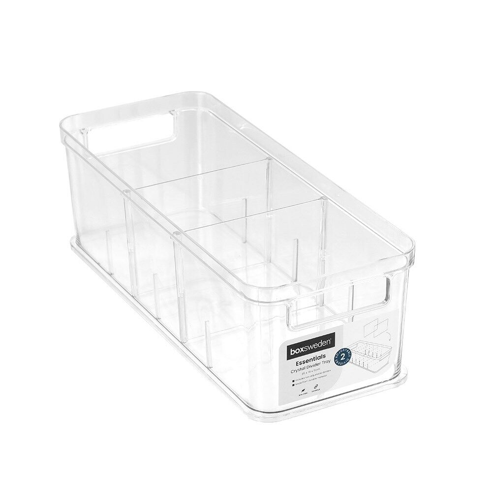 Buy 2 x Storage Tray w/ Removable Adjustable Divider 35x14cm Organizer ...