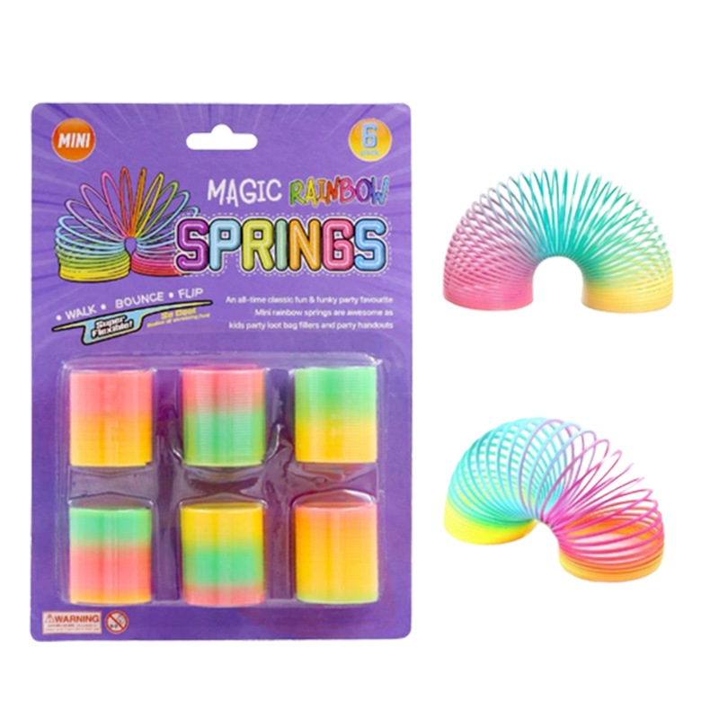 Buy 30PCS Rainbow Magic Spring Slinky Slinkie Plastic Stretchy Classic ...