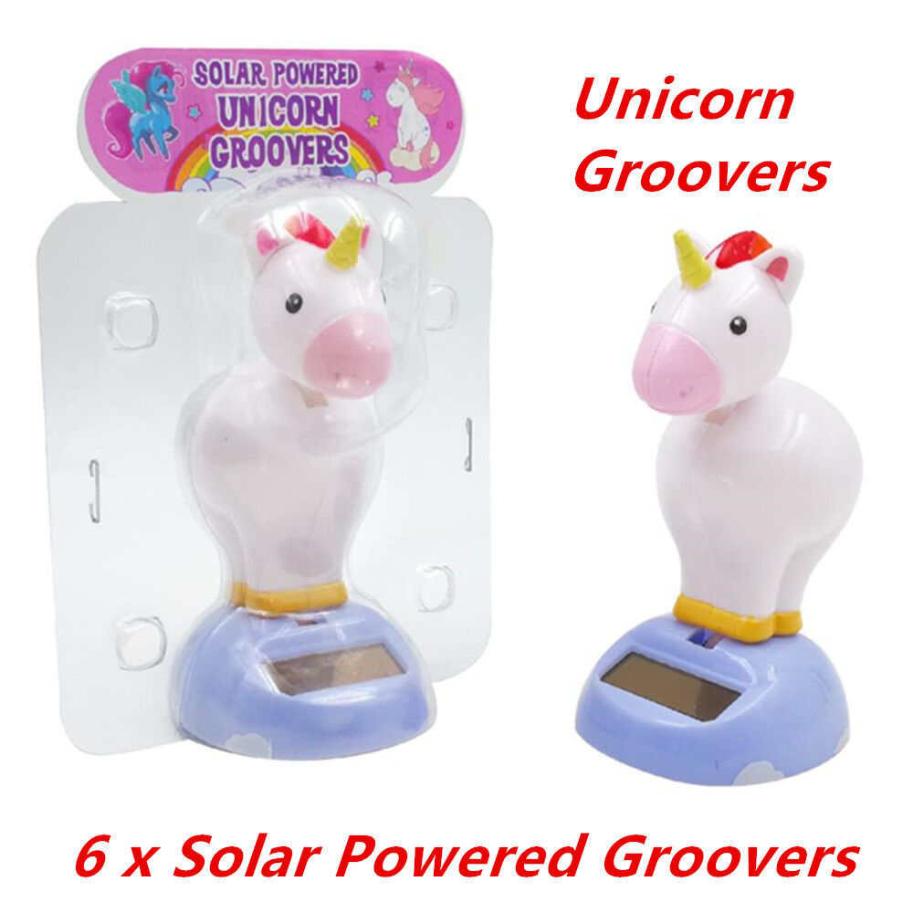 Buy 6 x NOVELTY SOLAR POWERED HEAD BOBBING UNICORN GROOVERS DASHBOARD ...