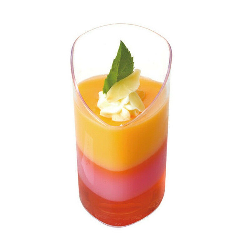 Buy 60PCS Mini Dessert Cups Slanted Traingle Tumblers Appetizer Jelly ...