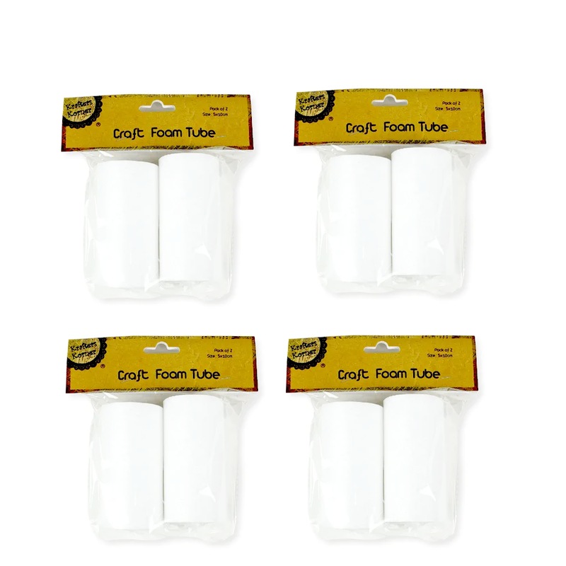 Buy 8 x Polystyrene Styrofoam Foam Cylinder Tube Craft Millinery DIY ...