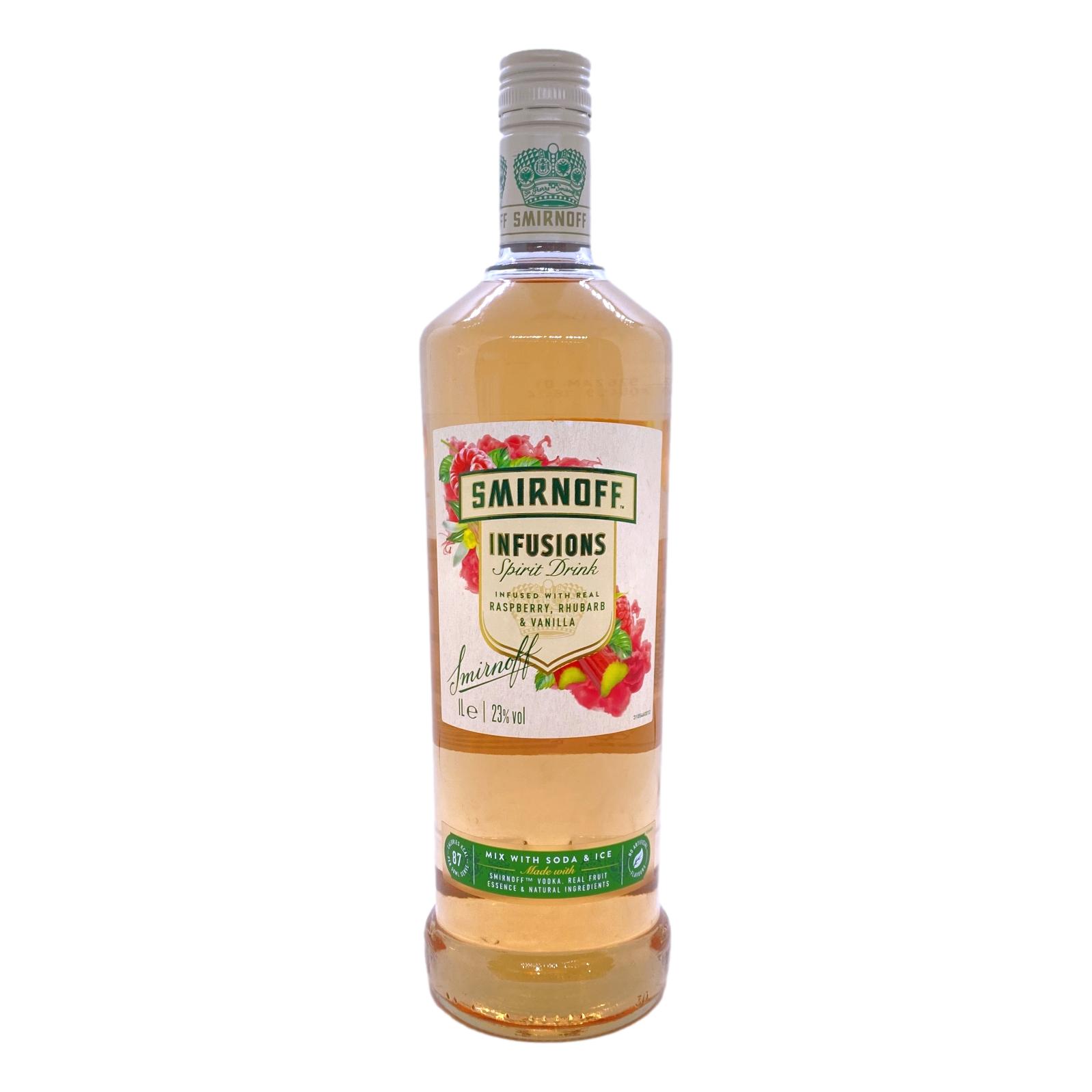 Buy Smirnoff Infusions Raspberry Rhubarb Vanilla Vodka 1L - MyDeal ...