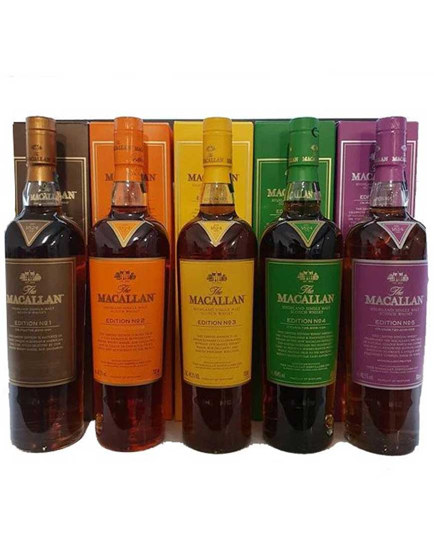 Buy The Macallan edition No. 1,2,3,4,5 Complete SET 700ml ea - MyDeal Australia