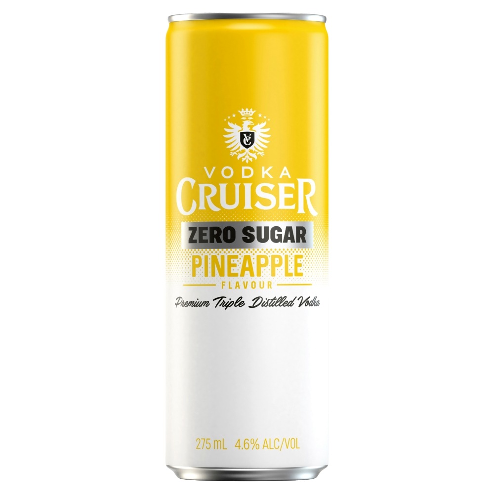 Buy Vodka Cruiser Zero Sugar Pineapple (10X275ML) - MyDeal Australia