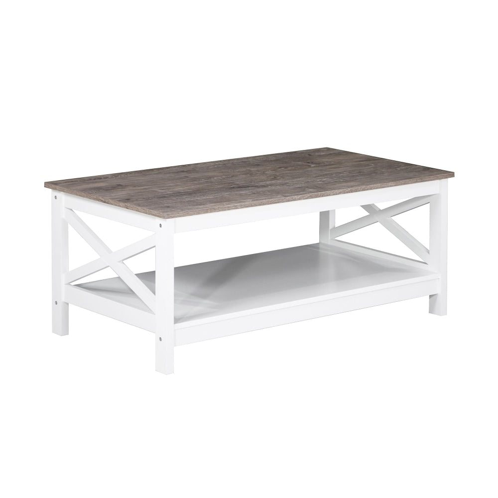 Buy Maestro Furniture Coastal Wooden Rectangular Open Shelf Coffee ...