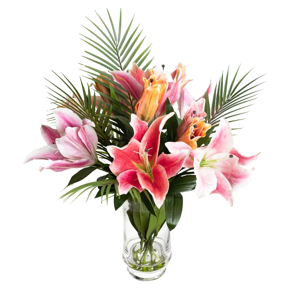 Buy Glamorous Fusion Large Lily Artificial Fake Plant Decorative ...