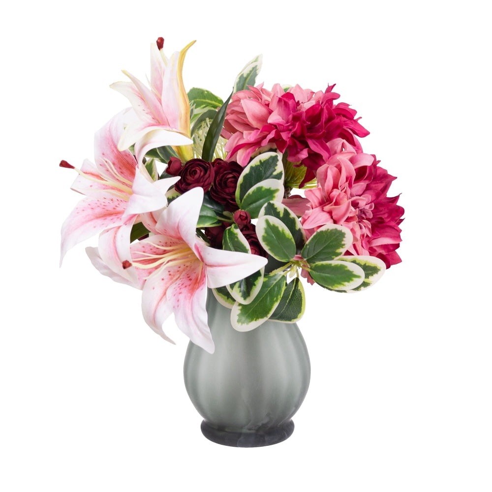 Buy Glamorous Fusion Lily & Dahlia Mixed Artificial Fake Plant ...