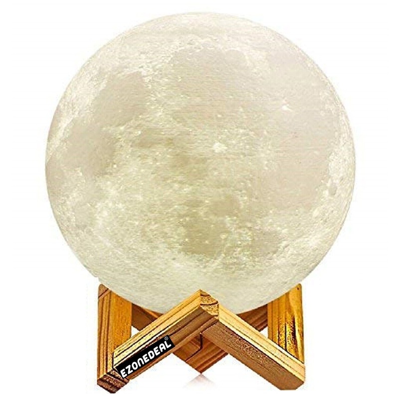 Buy Only 1 3D Moon Lamp Dimmable Lunar Moonlight LED Night D cor Light ...