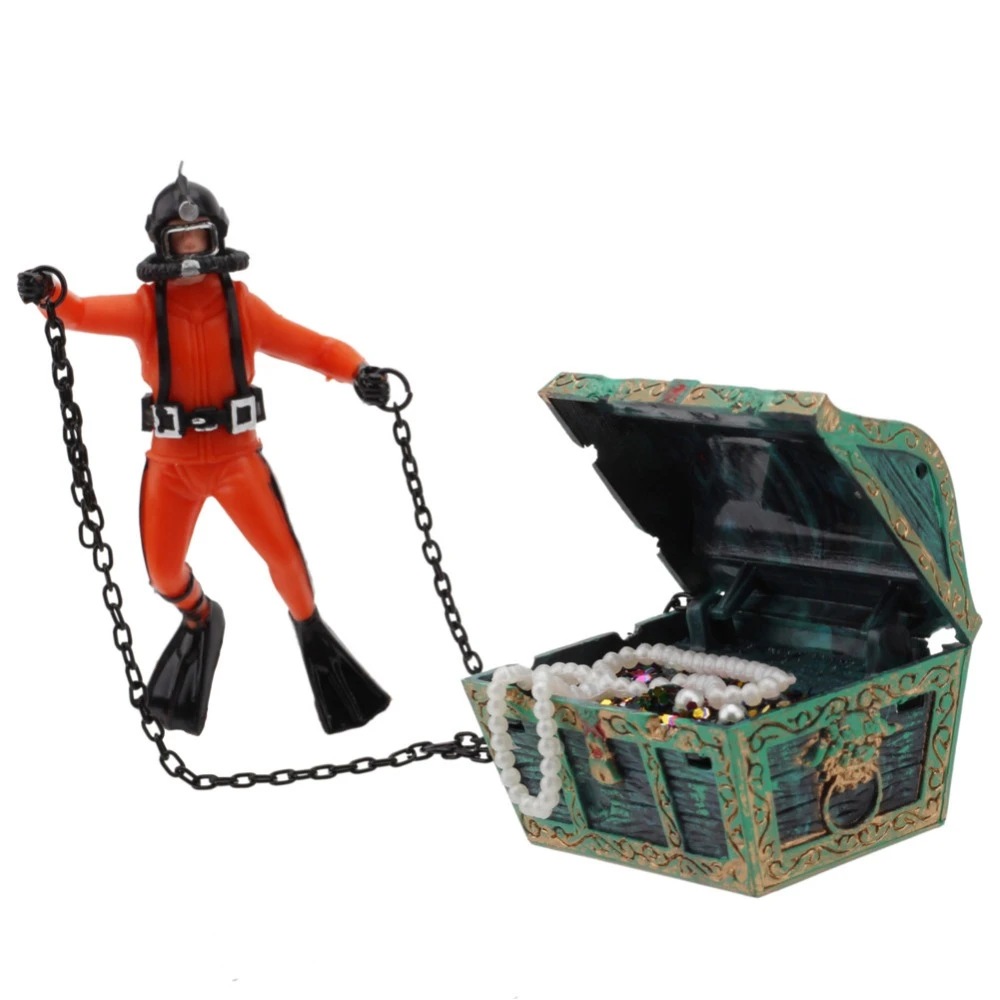 Buy Only 1 Unique Design Treasure Hunter Diver Chest Action Figure Fish ...